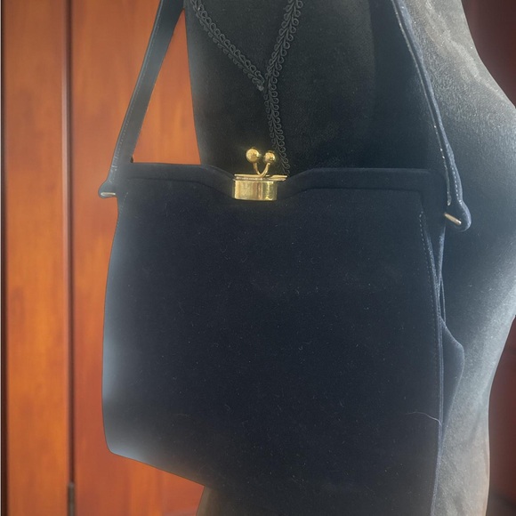 Susan Gail | Bags | Vintage Susan Gail Black Suede Evening Purse With ...